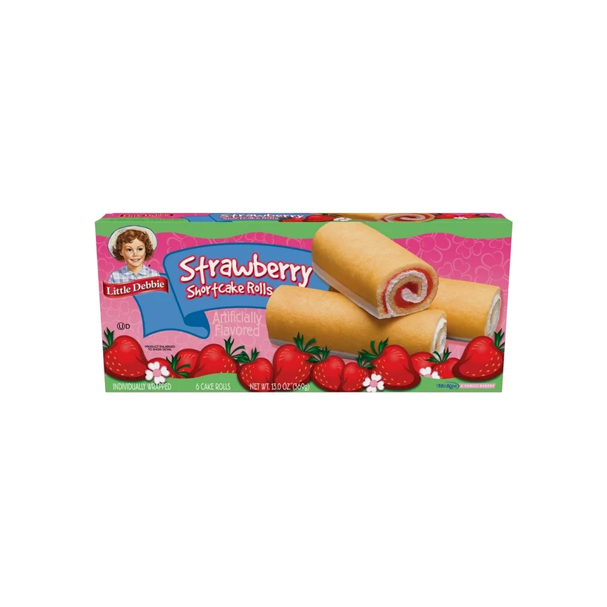 Little Debbie Strawberry Shortcake Rolls, 6 ct, 13.0 oz — Custom Treats