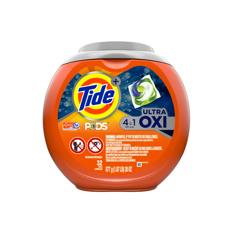 Tide Pods Laundry Detergent Soap Packs with Ultra Oxi, 32 Ct — Custom ...