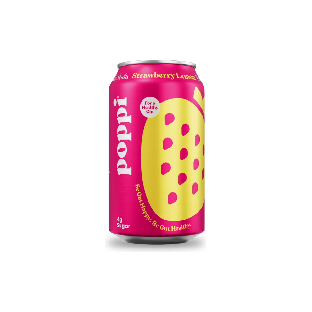Poppi Prebiotic Soda, Strawberry Lemon, 12 fl oz — Custom Treats