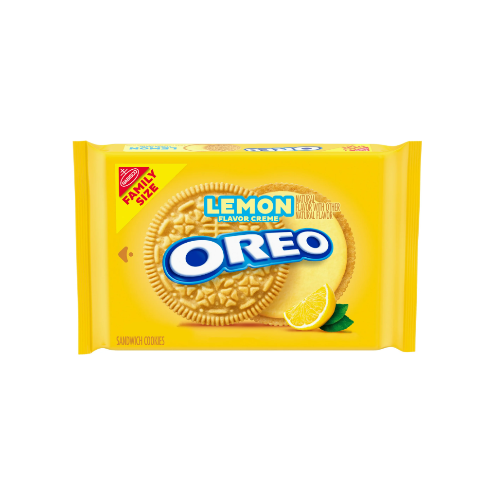 OREO Lemon Creme Sandwich Cookies, Family Size, 18.71 oz — Custom Treats
