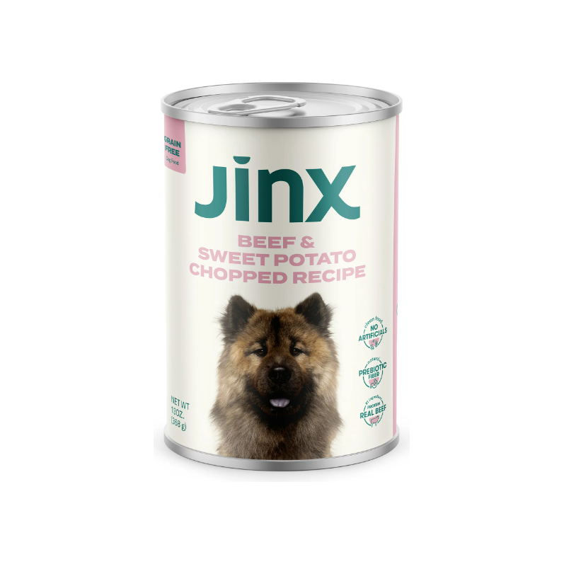 Jinx Chopped Beef Recipe Natural Wet Dog Food, Grain-Free, 13 oz ...