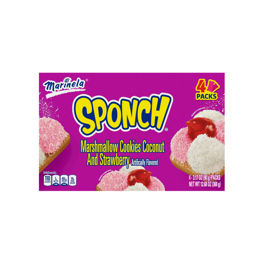 Marinela Sponch Marshmallow Cookies, 4 count, 12.68 oz — Custom Treats