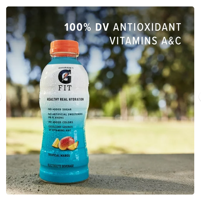 Gatorade Fit Electrolyte Beverage, Healthy Real Hydration, Citrus Berr ...