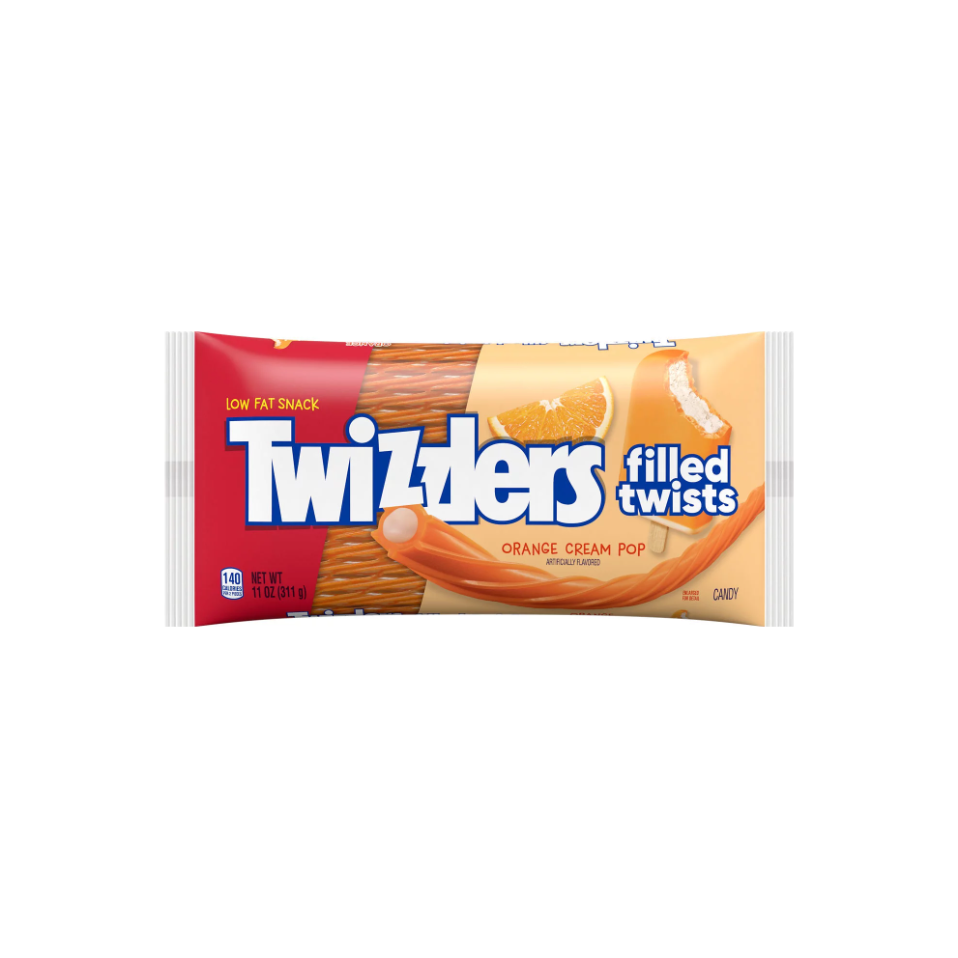 Twizzlers Filled Twists Orange Cream Pop Flavored Licorice Style Candy ...