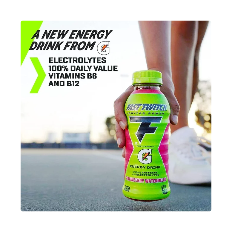 Fast Twitch Energy drink from Gatorade, Strawberry Watermelon, 12 fl o ...