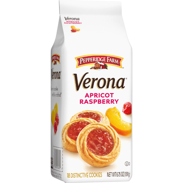 Pepperidge Farm Verona Apricot Raspberry Thumbprint Cookies, 6.75 Oz B ...