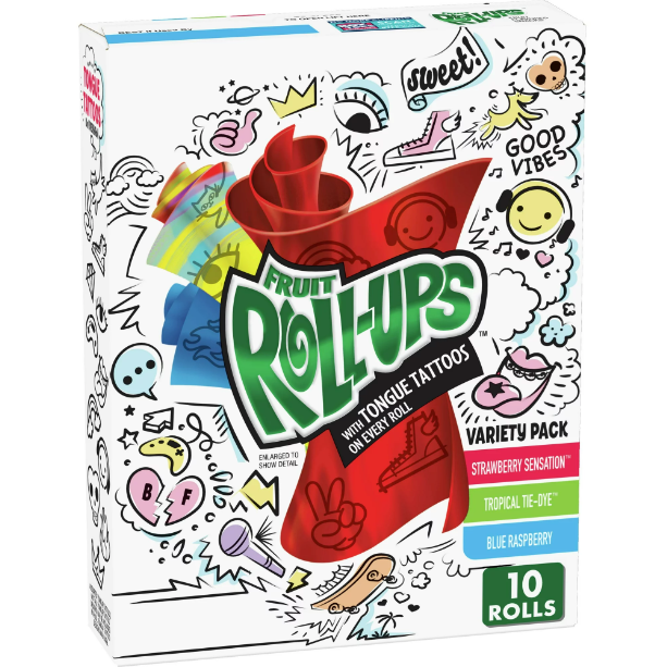 Fruit Roll-Ups Fruit Flavored Snacks Variety Pack Pouches — Custom Treats